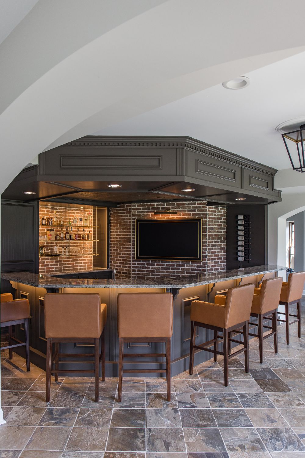 Our Basement Bar Makeover Reveal - Arched Manor