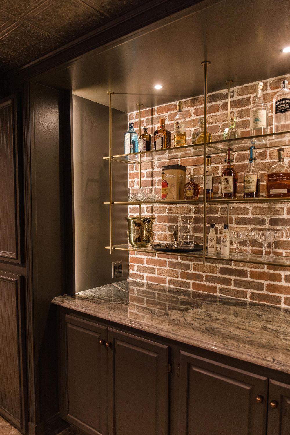Our Basement Bar Makeover Reveal - Arched Manor
