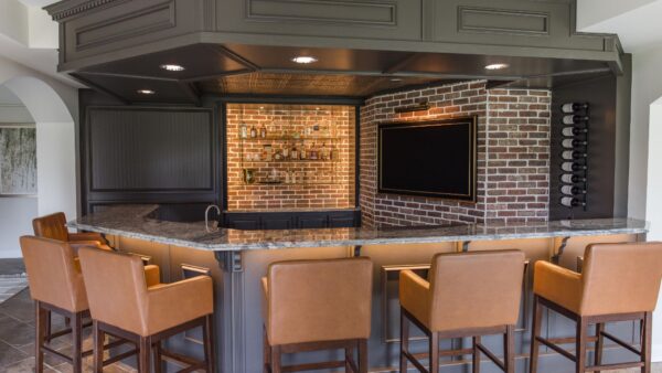 Our Basement Bar Makeover Reveal - Arched Manor