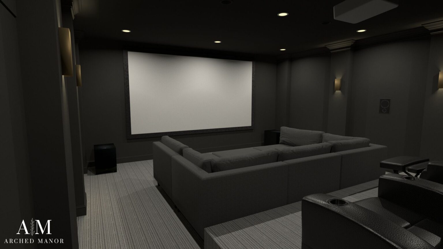 DIY Home Movie Theater Room Reveal - Building on a Budget - Arched Manor
