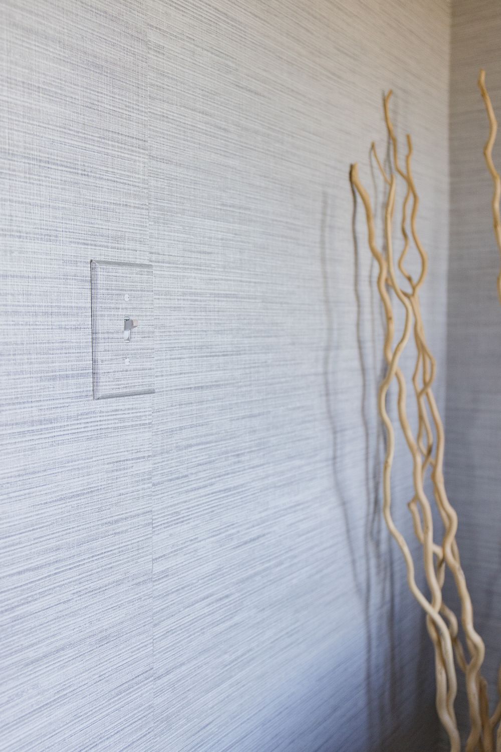 We Love This Faux Grass Cloth Peel and Stick Wallpaper - Arched Manor